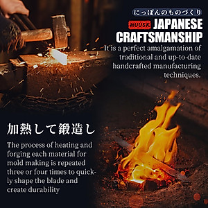 Huusk Knives from Japan, Professional Japanese Gyuto Chef Knife 8 Inch, Hand Forged Kitchen Knives, 3 Layers High Carbon Meat Sushi Knife, Ultra Sharp Cooking Knife with Gift Box