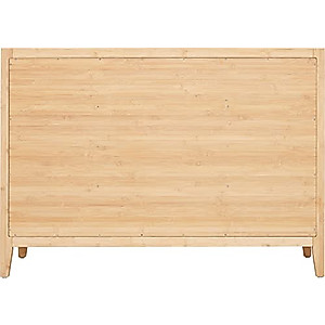 Signature Hardware 953345-48-UM-0 Burfield 49" Free Standing Single Vanity Set with Bamboo Cabinet, Vanity Top, and Oval Undermount Vitreous China Sink