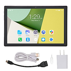 Pomya 10.1 Inch Tablet, 1960x1080 FHD IPS 5G WiFi Tablet for Android12, 8GB RAM 256GB ROM, Support Fast Charging, 4G Network Octa Core Calling Tablet with 8MP 16MP Camera for Daily