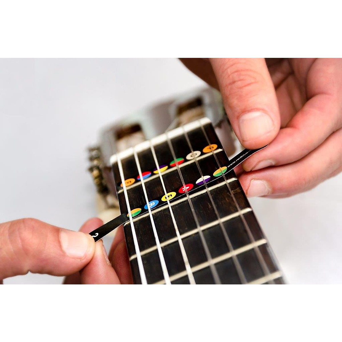 NeckNotes Guitar Trainer | Color Coded Fretboard Fret Map Guitar Note Stickers for Beginner to Advanced Learning of Guitar and Music Theory | Standard Edition (For Acoustic and Electric Guitars)