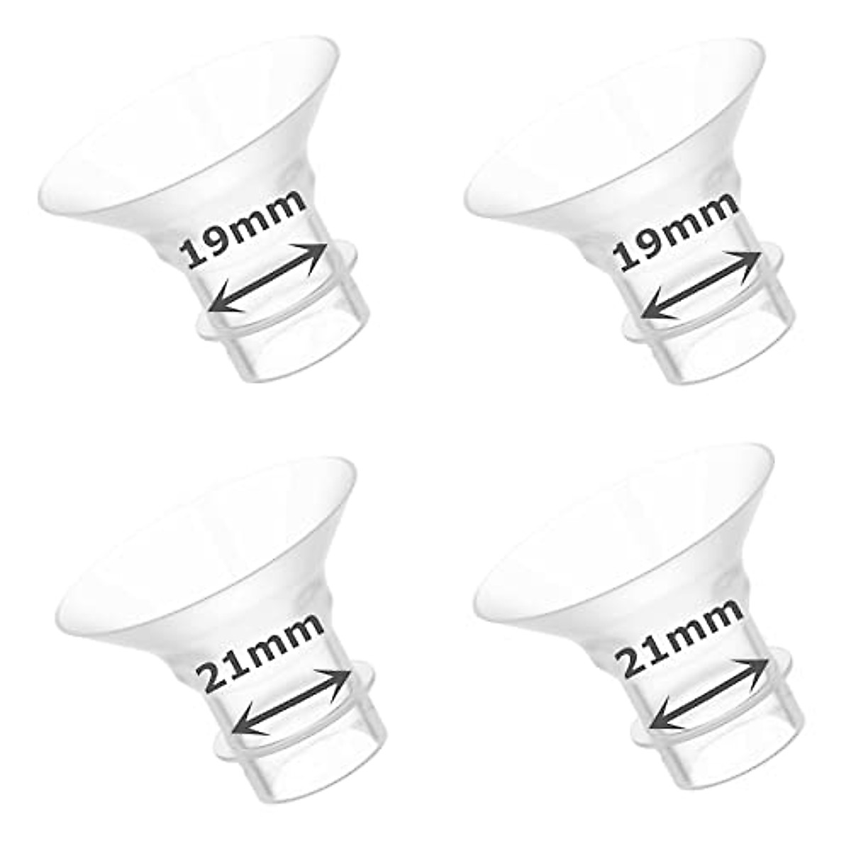 Flange Inserts Compatible with Momcozy S12Pro S9Pro / Medela/Willow Wearable Breast Pump,Suitable Spectra S1/S2, Reduce 24mm Shield/Flange Nipple Tunnel Down to 19/21mm, 4pcs