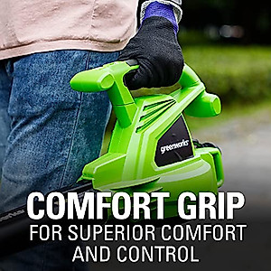 Greenworks 12 Amp 235MPH Variable Speed Corded Blower/Vac includes Metal Repeller, 24072