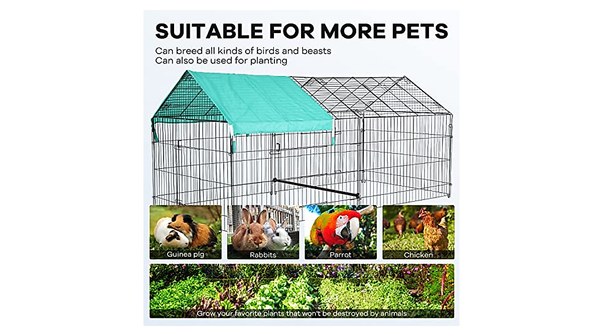 Large Metal Chicken Coop & Rabbit Enclosure | MGHH