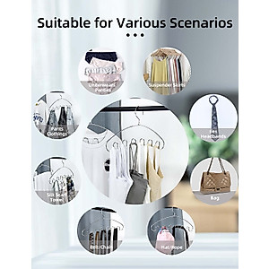 【Pack of 2】 Waikas Clothes Hangers with 7 Wave Grooves, 304 Stainless Steel, for Bras Suspenders Vests Ties Swimwear