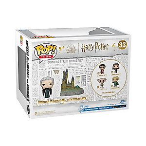 Funko Pop! Town: Harry Potter: Chamber of Secrets 20th Anniversary - Minerva with Hogwarts, Multicolor