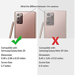 KIOMY Crystal Clear Case for Samsung Galaxy Note 20 5G Hybrid Design [Hard PC Back] with Flexible TPU Frame Shockproof Bumper Protective Transparent Cell Phone Back Cover Slim Fit Enhanced Corners