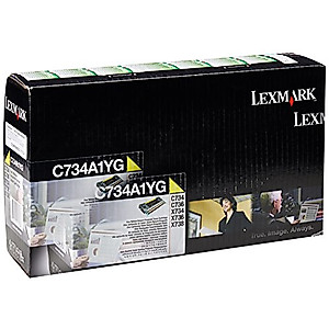 Lexmark C734A1YG Yellow Return Program Toner Cartridge