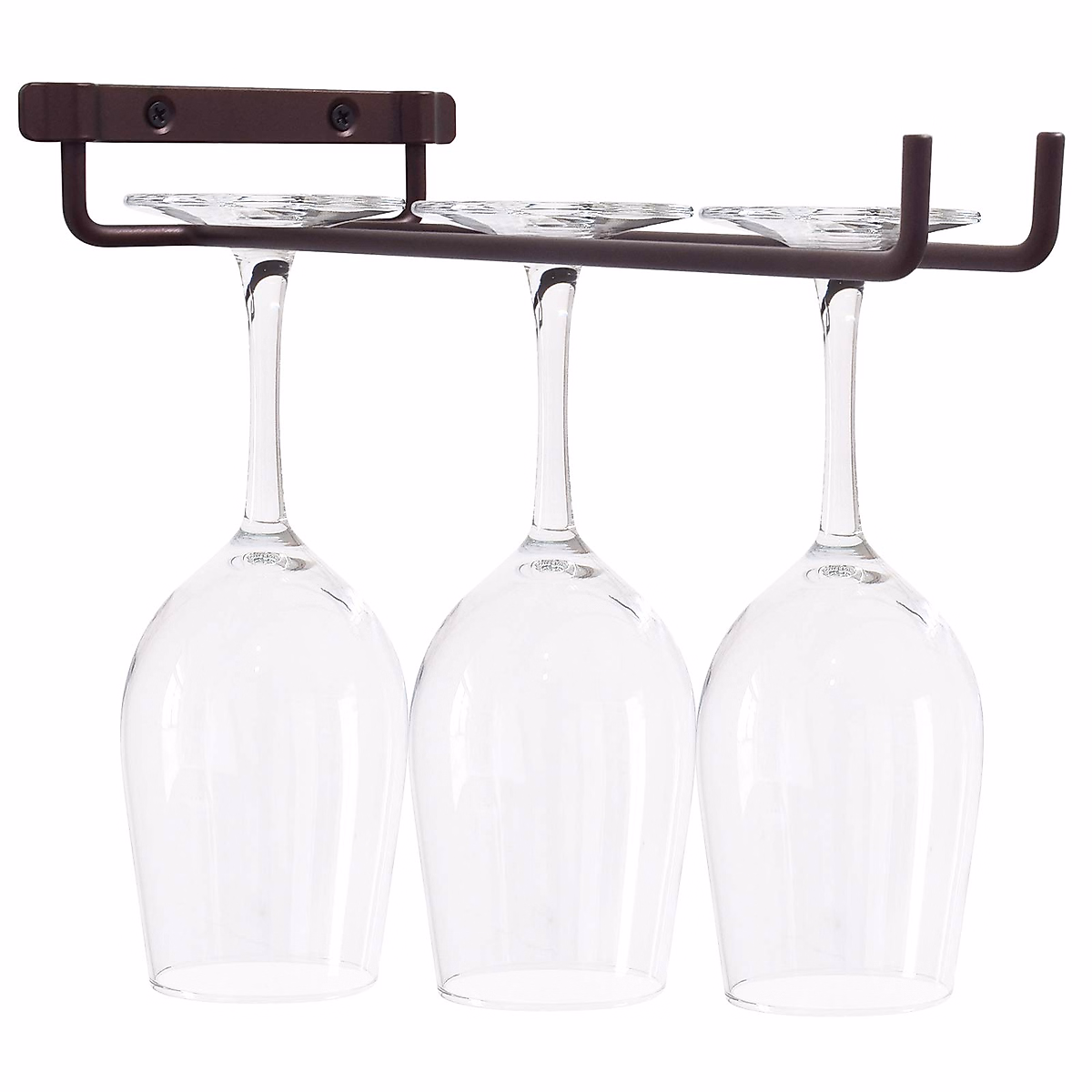 MOCOUM 4 Pack Wine Glass Holder Rack Stemware Rack,Wine Glass Hanging Rack Wire Wine Glass Organizer Storage Hanger for Cabinet Kitchen Bar