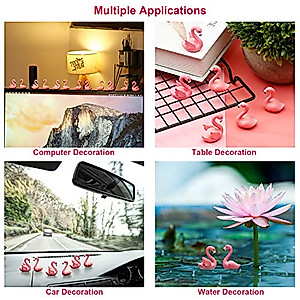 16 Pieces Mini Flamingo Miniature Figurines Fairy Garden Miniature Moss Landscape DIY Ornament Accessories (2 Styles), Cake Decoration, Micro Landscape Decoration, Car Decoration, Home Decoration