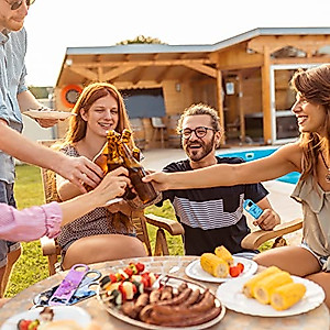 4 Pcs Flat Bottle Opener Heavy Duty Stainless Steel Beer Bottle Opener for Kitchen Bar Restaurant, 7 Inches (Marble Print)