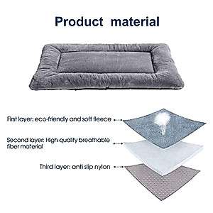 EASELAND Washable Dog Kennel Beds Super Plush Dog Pads for Dog Crates, Machine Wash & Dryer Friendly (Not for Chewer)