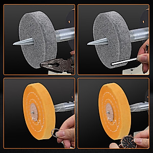 4" Jewelry Polisher & Adjustable Variable Speed Grinder Machine - With 6 Cloth Wheels & 2 Abrasive Wheels, Safety Glasses & Compound for Jewelry, Metal, Wood, Jade, Plastic Polishing & Dental Work