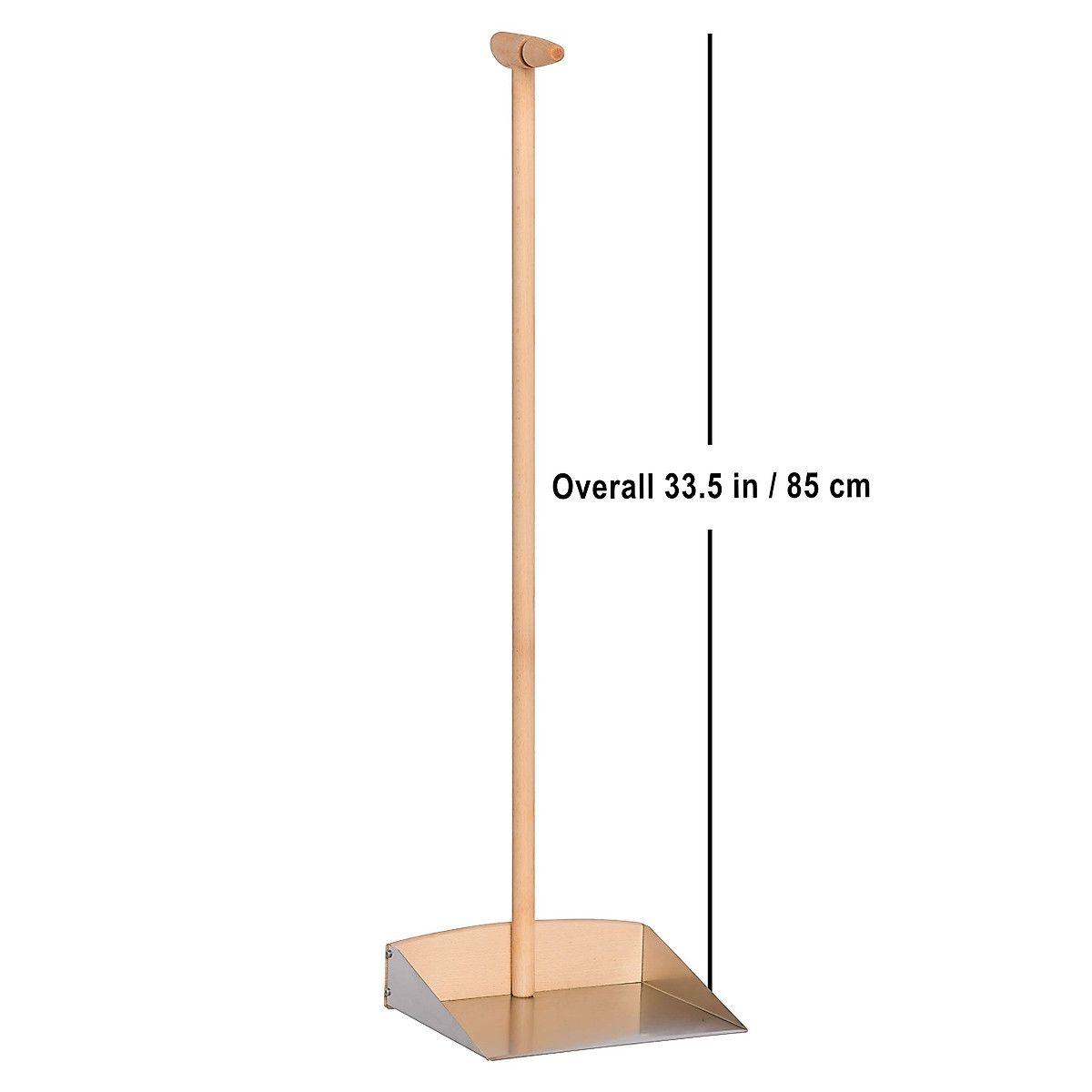 REDECKER Horsehair Broom & Stainless Steel Dust Pan Set - Oiled Beechwood Handles, 35-3/8 Inch - Broom & Dustpan Combo for Home, Kitchen, Outdoor Use - Wooden Broom and Dustpan Set, Made in Germany