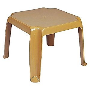 Compamia Sunray Square Patio End Table in Teak Brown (Set of 2)