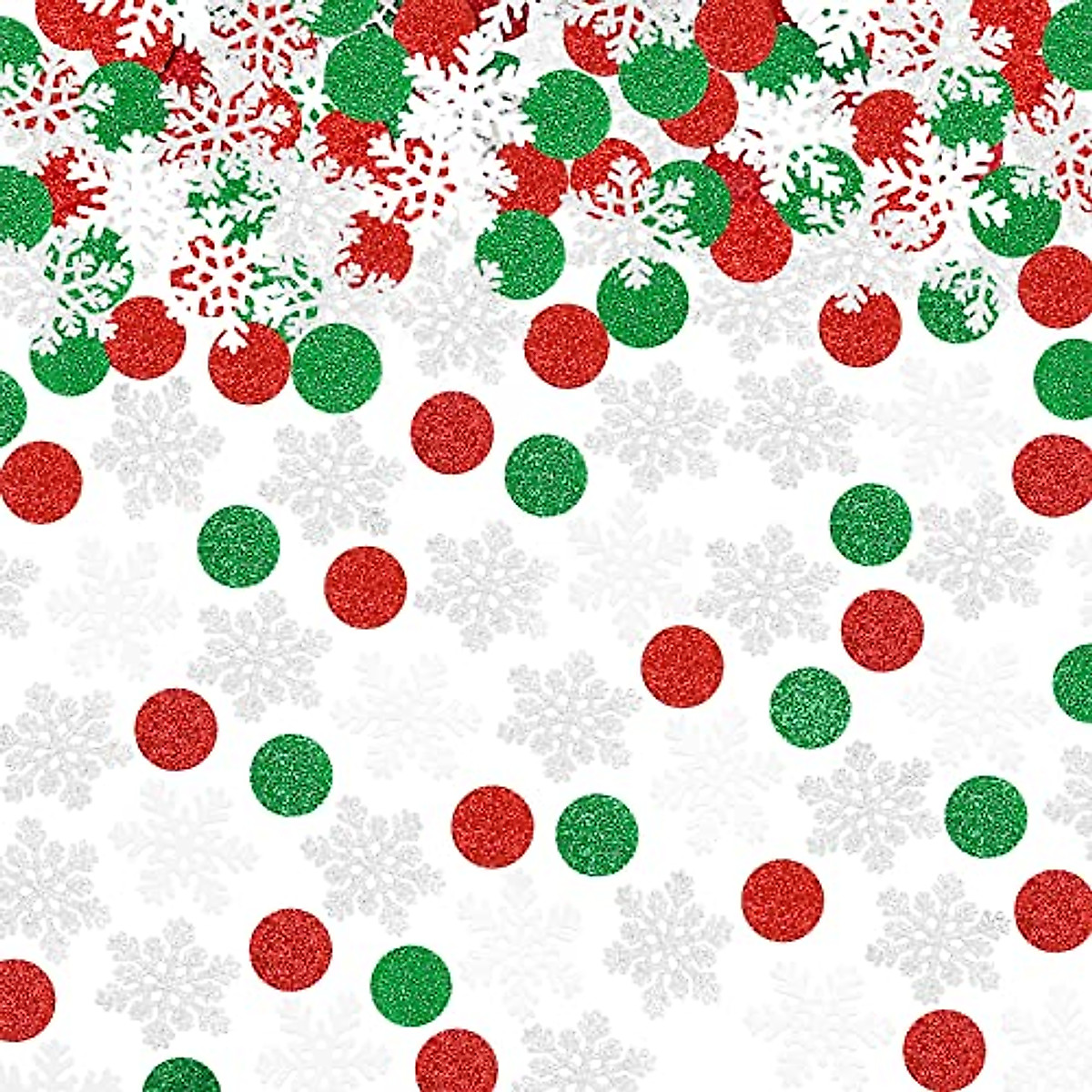 Silver&White Snowflake Table Confetti Winter Wonderland Snowflake Confetti Christmas Table Confetti for Christmas Winter Wonderland Birthday Baby Shower Table Decorations - 200 Pcs