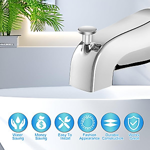 4 Set Tub Spout Diverter Repair Kit for Tub Spout Replacement with O-Ring & Gasket, Diverter Repair Kit-Tub Faucet Repair Replacement Parts for Broken or Leaking Repairs(Silver)