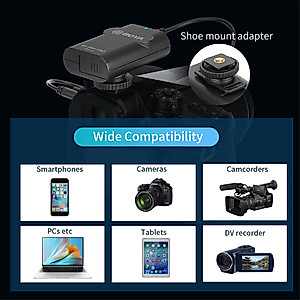 BOYA BY-WM4 PRO K2 Wireless Lavalier Microphone 2.4GHz Wireless Lapel Microphones for Cameras DSLR Camcorder Phone Clip-on Lapel Mic for Video Recording Vlogging YouTube Live Streaming Interview