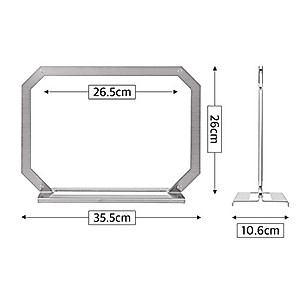 Heriter I Solid Walnut Octagonal Wood Cutting & Serving Board with Stainless Steel Stand/Frame I Modern kitchen I Clean up kitchen I wood cutting boards x 1, Magnetic Stainless Steel Stand x 1