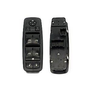 Driver Side Master Power Window Switch - Compatible with Dodge and Jeep Vehicles - 2008-2012 Nitro and Liberty, 2009-2010 Journey - Replaces Part 4602632AH, 4602632AF, 4602632AB, 4602632AG - 8 Pins