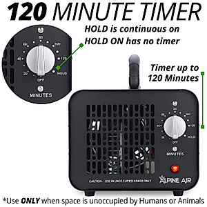 Alpine Air Ozone Generator 70, Watts 6000mg/h High Capacity Ozone Machine Industrial Grade Ozone Odor Eliminator for Cigarrete Smoke, Cooking Smoke and any Spaces such as Cars, Home, Rooms, Shops