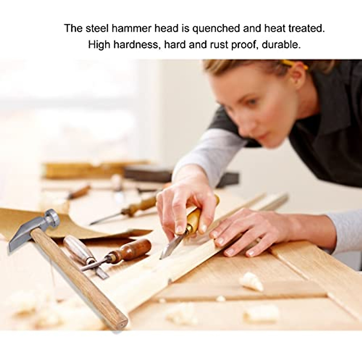 Wood Handle Hammer Shoe Upper Hammer Repairing Making Shoe Tool All Steel Handicraft Hammer