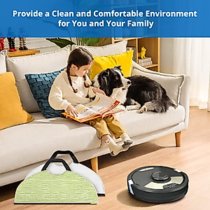 JORAIR AV2610WA RV2610WA Vacuum Mop Replacement Pads Compatible with Shark RV2610WA AV2610WA RV2620WD RV2410WD AI Ultra 2- in-1 Robot Vacuum, Washable Reusable Microfiber Soft Pads, 6 Pack