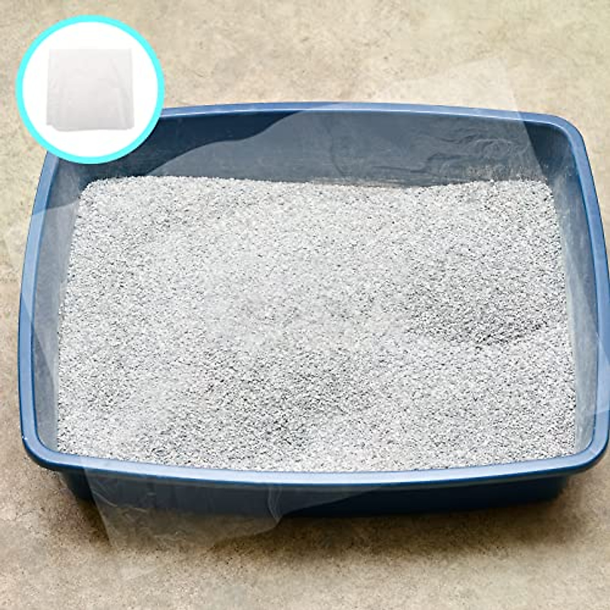 TEHAUX Disposable Rabbit Cage Liner, Plastic Bunny Cage Mat Film to Replace Diapers Suitable for Most Rabbit, Hamster, Guinea Pigs& All Small Animals- 100 PCS Universal Toilet Film- Size S