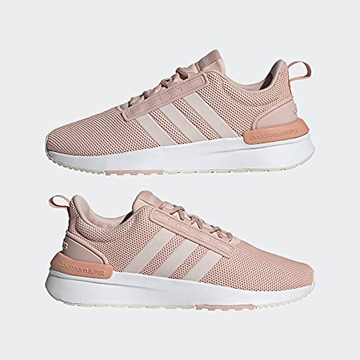 adidas Women's Racer TR21 Running Shoe, Vapour Pink/Chalk White/Black-White Box, 8