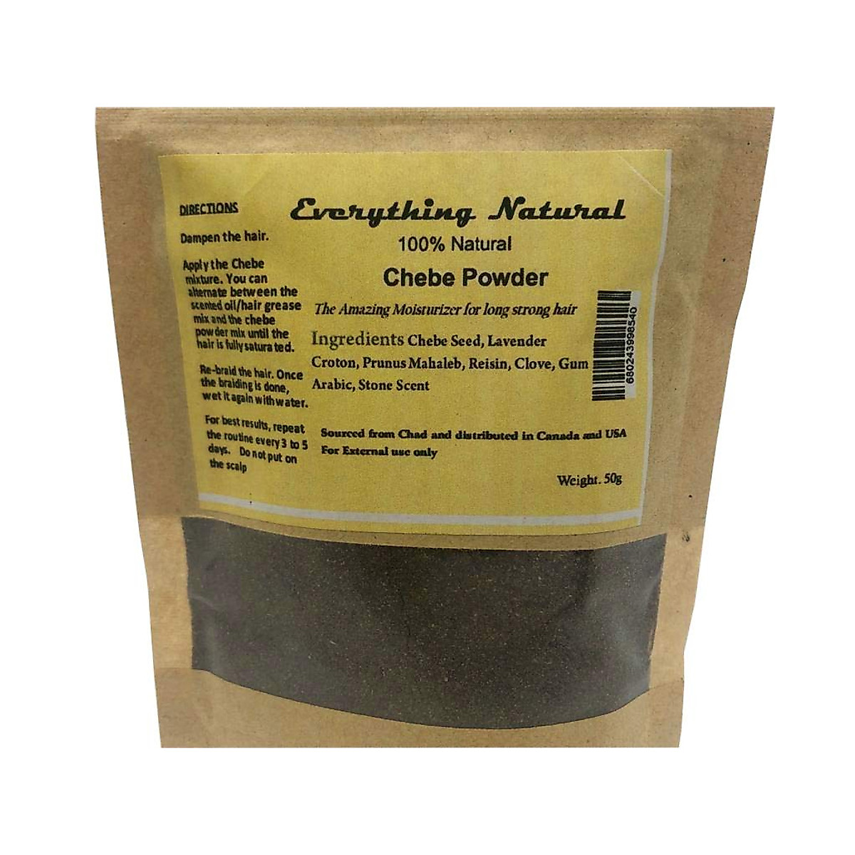 Authentic Traditional Organic Chebe powder from Chad 50g (1.76 ounce)
