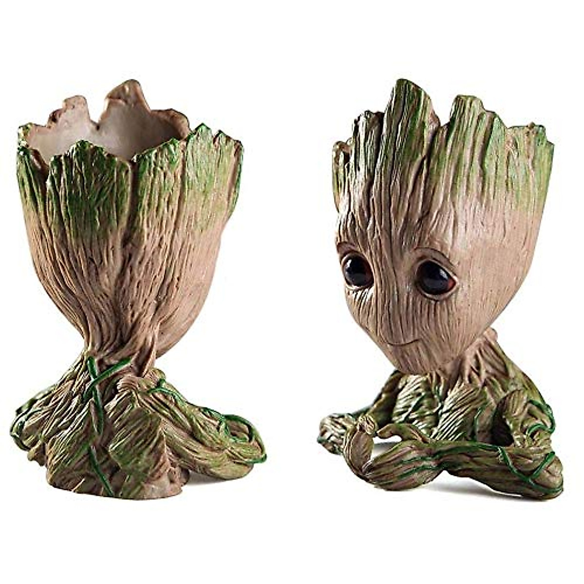 Baby Groot Flowerpot Tree Man Planter Flower Pot with Drainage Hole Pencil Pen Holder,Diligencer Office Party Ornament Christmas Birthday Gift Planter 6