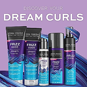 John Frieda Frizz Ease Curl Reviver Mousse, Enhances Curls, Soft Flexible Hold, Mousse for Curly or Frizzy Hair, 7.2 Ounces, Alcohol-Free