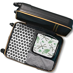 POFATO Dragonfly Insects Leaves Travel Toiletry Bag Cosmetic Makeup Bag for Women Men Hanging Hook Wash Toiletries Portable Toiletry Bags Organizer