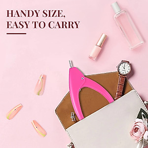 MORGLES Nail Clippers for Acrylic Nails, Professional Acrylic Nail Clippers Fake Nail Cutters for Nail Tips for Nail Art Manicure, Pink