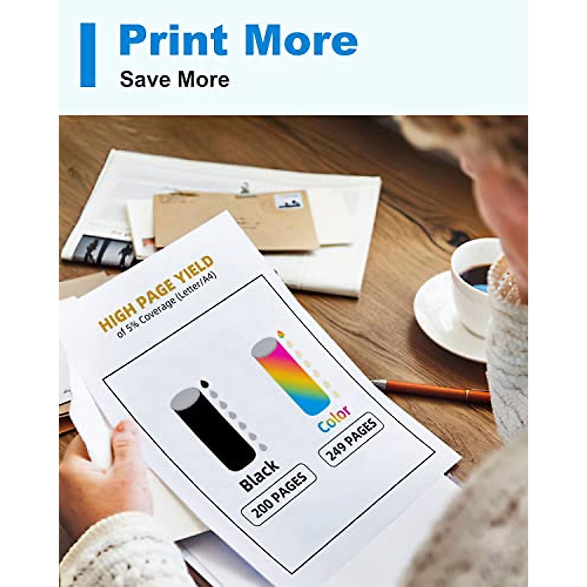 PGI-35 CLI-36 Ink Cartridge Replacement for Canon 35 36 Use for Pixma iP110 iP100 TR150 mini260 mini320 Printer (15-Pack, 10X PGI-35 Black, 5X CLI-36 Color)