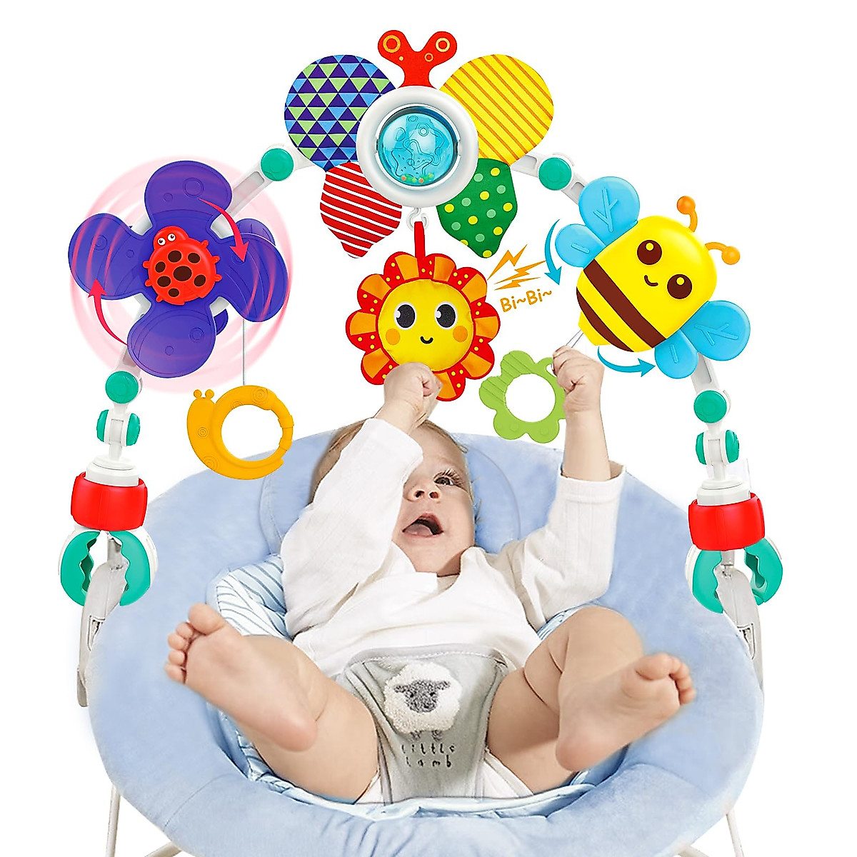 Baby Carseat Arch Toys for Infants 3-6 Months Stroller Toys for Babies 6-12 Months Montessori Sensory Toy for Newborn 0-6 Months Brain Development Toy for Baby4 5 7 8 Months Boys Shower Easter Gifts