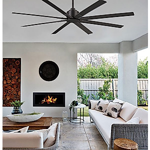MINKA-AIRE F896-65-CL, Xtreme H2O 65" Ceiling Fan in Coal Finish with Remote and Additional Wall Control