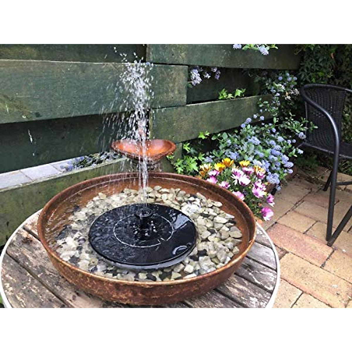 Solatec Solar Fountain, Solar Powered Bird Bath Fountain Pump 1.4W Solar Panel Kit Water Pump,Outdoor Watering Submersible Pump for Pond, Pool, Garden, Fish Tank, Aquarium