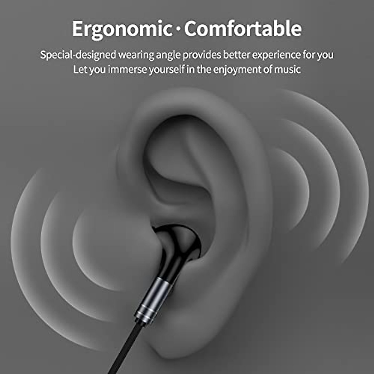 Jiunai USB C Headphone for Samsung S23, in-Ear Wired Digital Type C Ear Buds Noise Isolating Bass Driven Stereo Earphones with Mic Headset for Galaxy S22 S21 Ultra Z Fold 4 OnePlus 10T Pixel 7 Pro