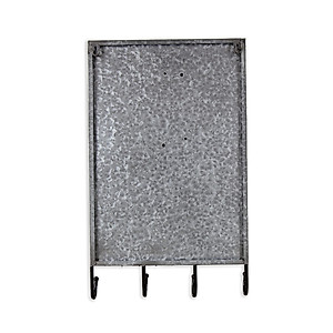 Cheung's FP-4037 Metal Wall Organizer with 4 Hooks and 3 Storage Slots