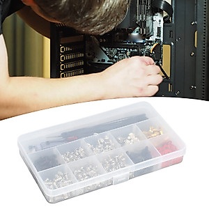 PC Screws Assortment, Various Sizes Computer Screw Set Screwdriver Washer Cable Tie for CPU Disk for Maintenance for Motherboard