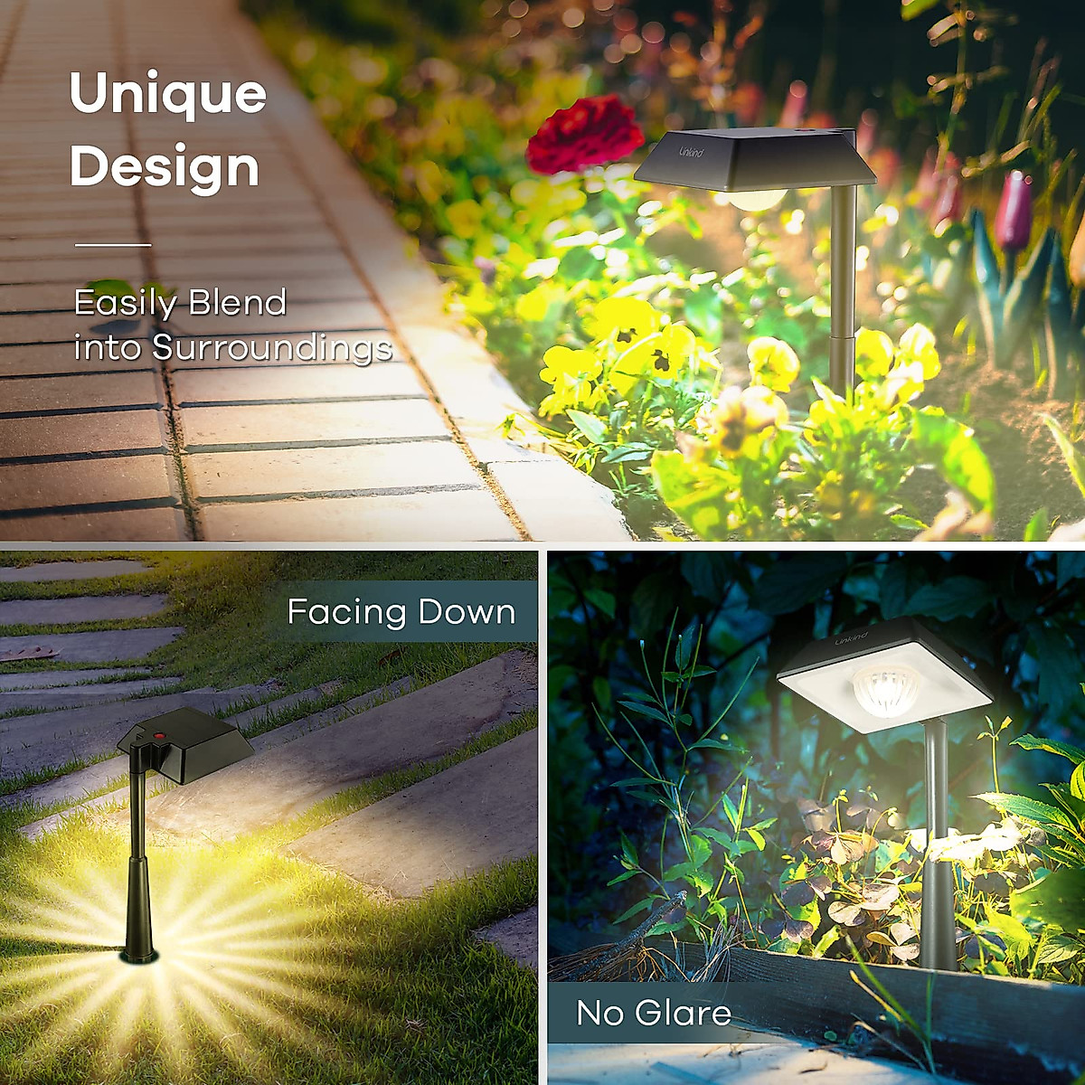 Linkind Solar Pathway Lights, Bright Solar Lights Outdoor IP65 Waterproof, 200lm Bright Solar Path Lights for Garden Walkway Driveway Sidewalk Yard, Warm White, 8 Pack