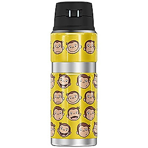 Curious George Curious George Faces THERMOS STAINLESS KING Stainless Steel Drink Bottle, Vacuum insulated & Double Wall, 24oz