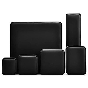 Oirlv Premium Leather Earring Gift Box Black Earring Storage Case