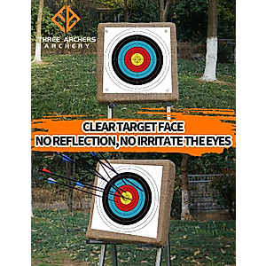 THREE ARCHERS 20pcs Targets Paper Standard Archery 23.6In 10 Ring Bow and Arrow Targets for Hunting & Shooting Archery Accessories for Target Practice