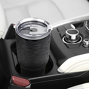 artlion 30 oz Tumbler Insulated Tumbler with Straw Metal Tumblers Cup with Straws and Lid for Cold Hot Drinks (Black leopard)