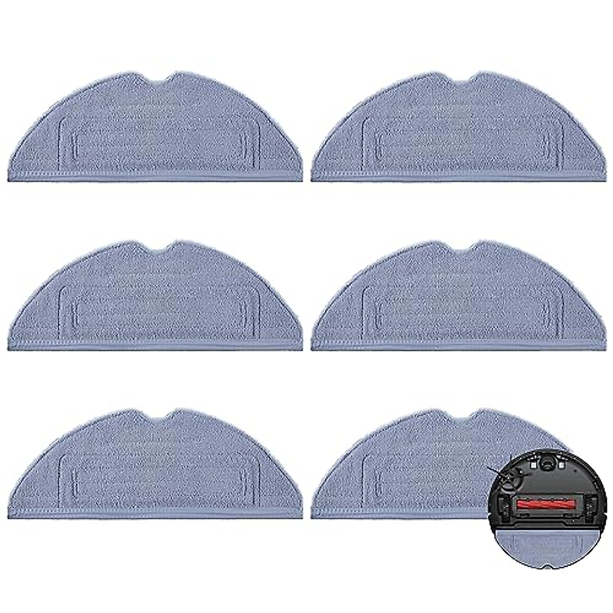 6 PCS Vacuum Mop Replacement Pads for Roborock S7 S7+ T7 T7S T7 Plus S7 MaxV Plus S8 Pro Ultra G20 Reusable Hard Floor Cloth Microfiber Soft Pad Expert Wet Replacement