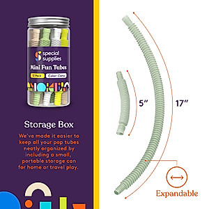 Special Supplies Fun Pull and Stretch Tubes for Kids - Pop, Bend, Build, and Connect Toy, Provide Tactile and Auditory Sensory Play, Colorful, Heavy-Duty Plastic (Camo-12)