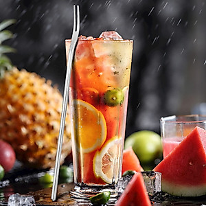 Beatcreat Pickle Forks,8.66 Inch Long Handled Olive Forks,18/8 Stainless Steel Long Handle Salad Forks, Cocktail Forks,Dessert Forks,Fruit Forks,Pickle Grabber, Appetizer Forks,4 Pack