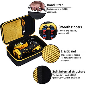khanka Hard Carrying Case Replacement for DEWALT 20V MAX 3 in 1 Brushless Cut Off Tool (DCS438B), Case Only