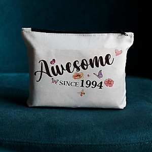 30th Birthday Gifts for Women, 30th Birthday Decorations Present for Women - Best 30 Year Old Birthday Gift Ideas for Wife, Sister, Friends, Coworker, Aunt, Boss Awesome Since 1994 Makeup Bag
